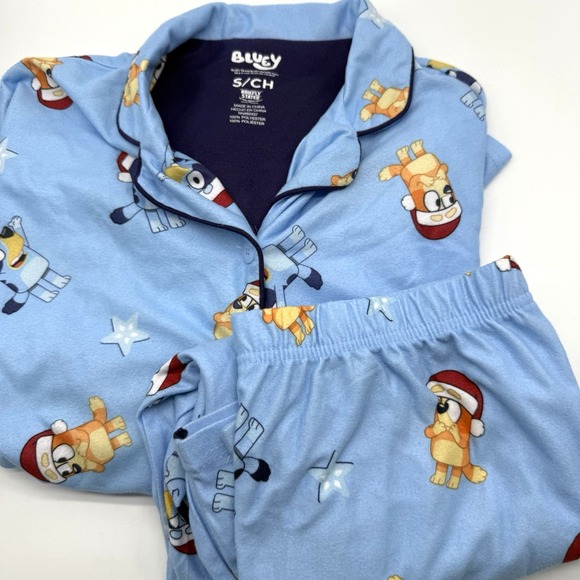 Bluey | Pajamas | Bluey Bingo Kids 2 Piece Pajama Pj Santa Hat ...